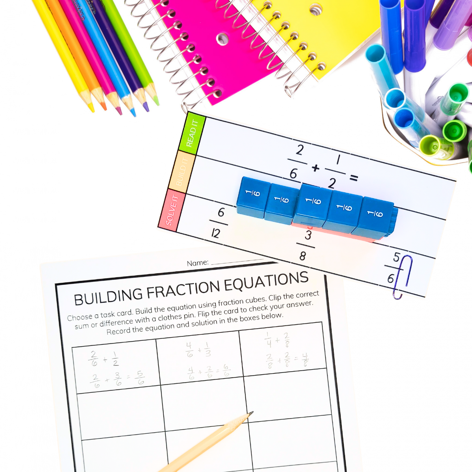 5 Hands On Activities For Adding and Subtracting Fractions - The Math Spot